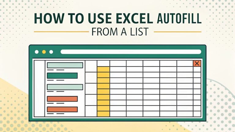 How to Use Excel Autofill From a List